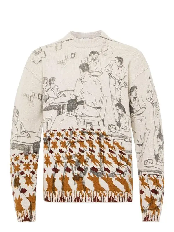 JW Anderson Print Jacquard Jumper - Grey
