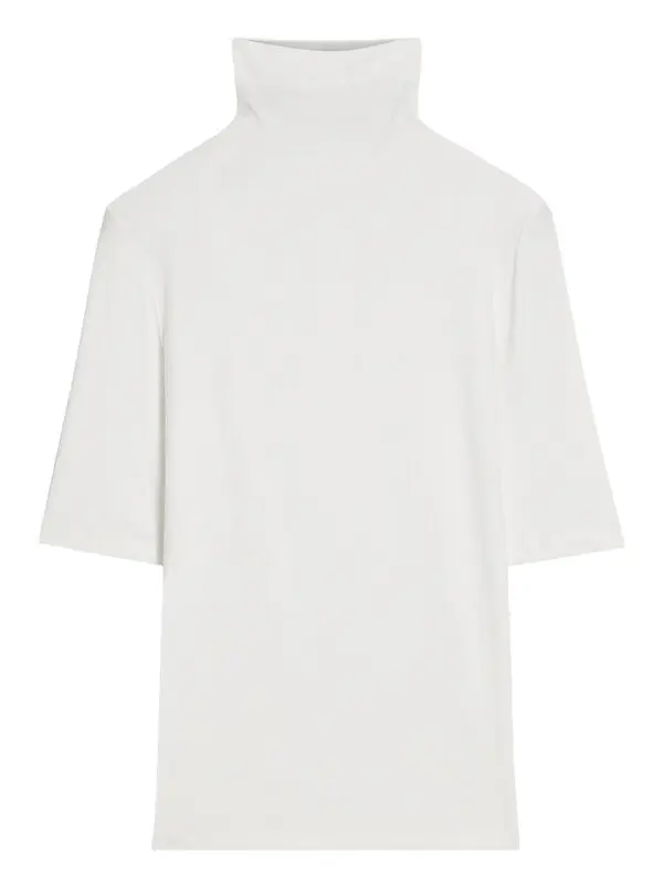 Vince Stretch-modal Jersey Turtleneck Top - White