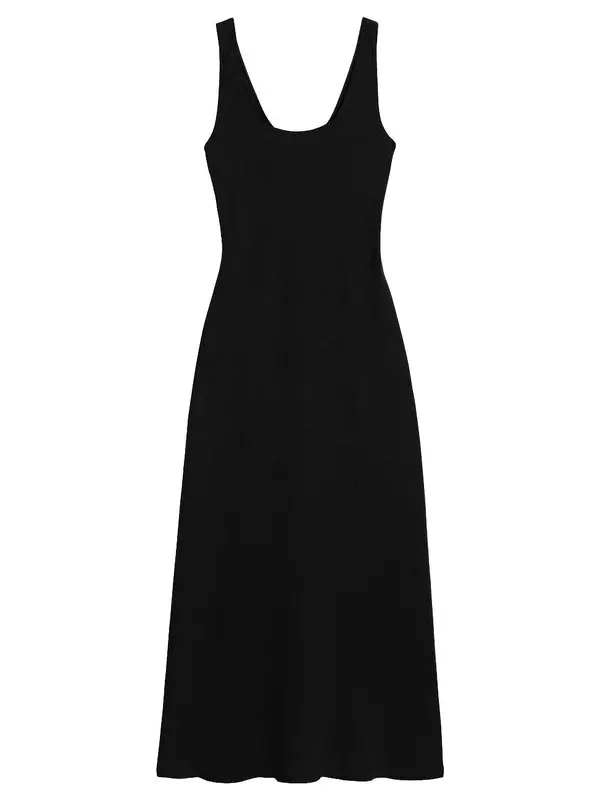 Vince Crepe Midi Dress - Black