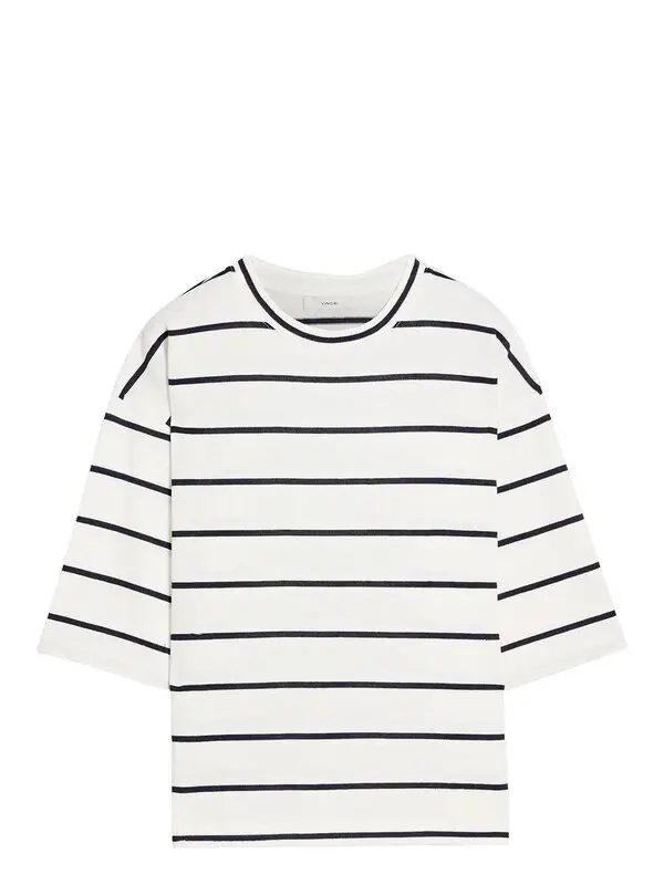 Vince Striped Jersey T-shirt - Off-white
