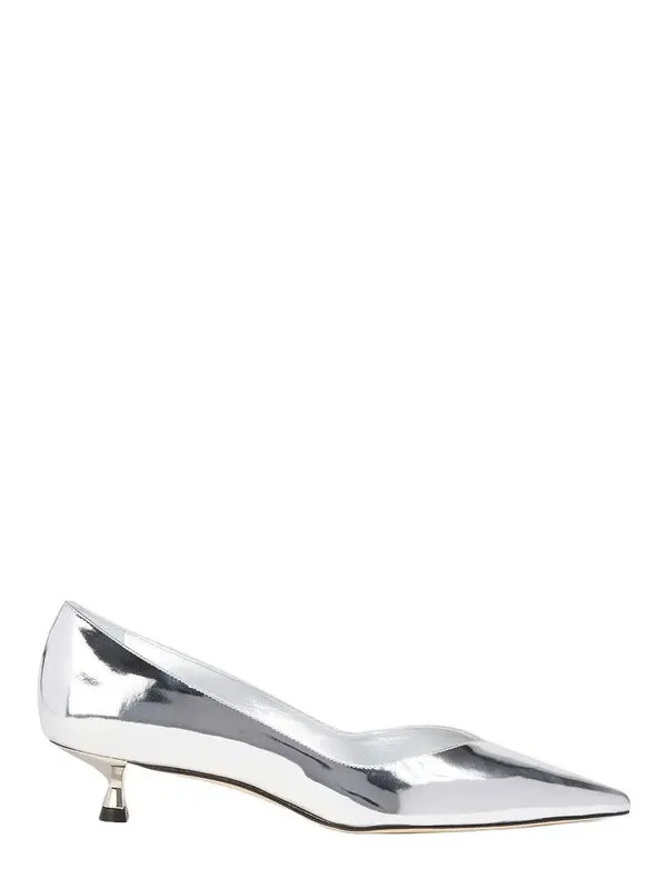 STUART WEITZMAN Eva 35 Mirrored-leather Pumps - Silver