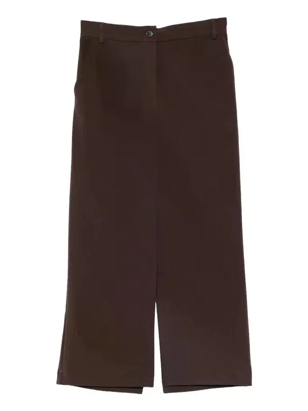 Marella Pencil Midi Skirt - Brown