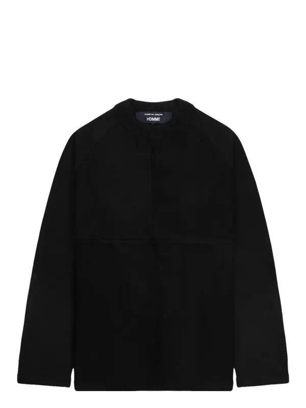 Comme Des Garçons Cross-stitch Detail Jumper - Black