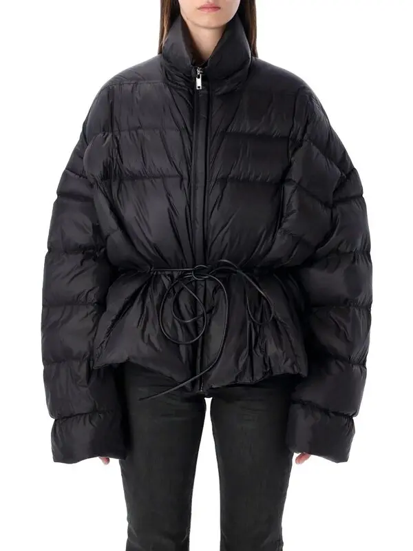 Rick Owens Belted Down Jacket - Black
