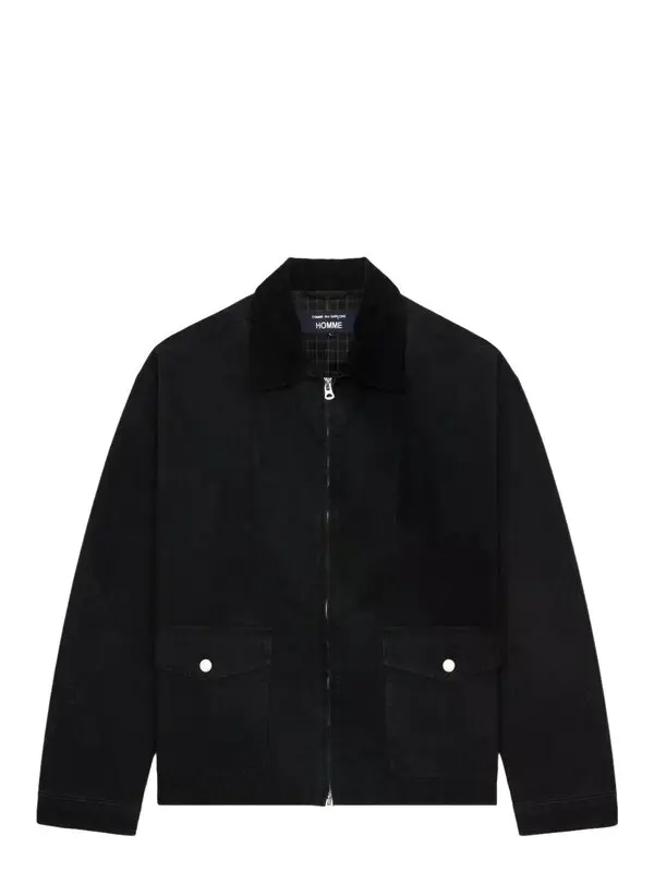 Comme Des Garçons Corduroy-collar Cotton Jacket - Black