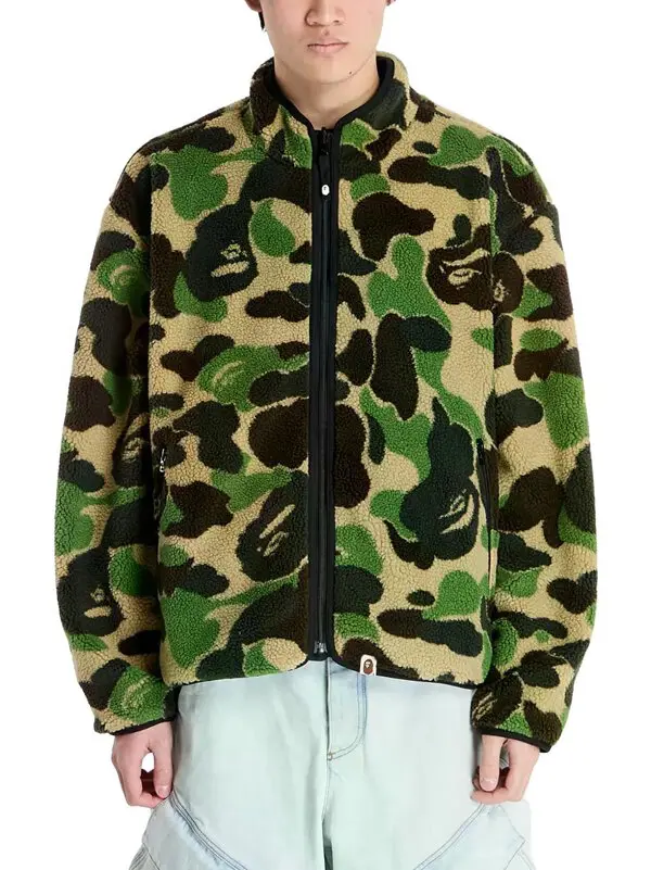 A BATHING APE Abc Camo Boa Reversible Jacket - Green