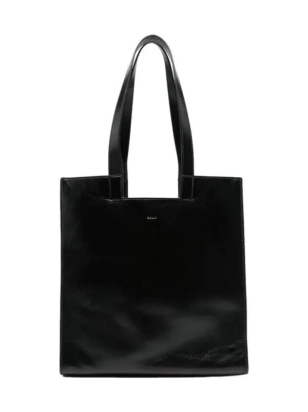 Bally Leather Tote Bag - Black