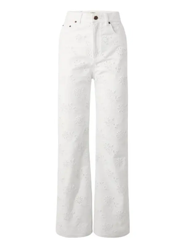 Chloé Denim Straight Leg Pant - White