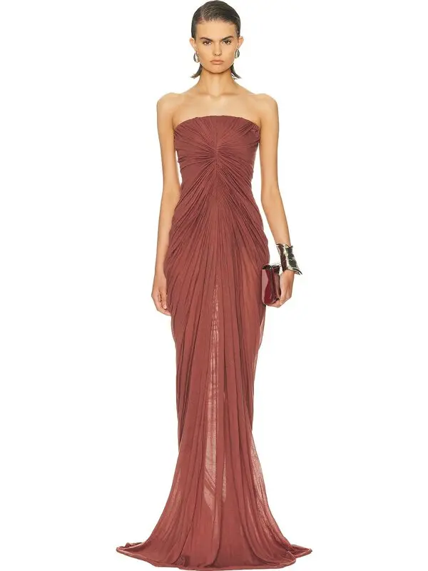 Rick Owens Radiance Bustier Gown - Rosewood