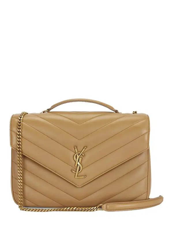 Saint Laurent Large Loulou Shoulder Bag - Natural Tan