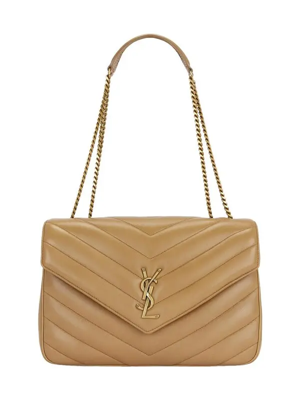 Saint Laurent Large Loulou Shoulder Bag - Natural Tan