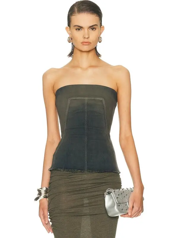 Rick Owens Bustier Top - Darkdust Degrade