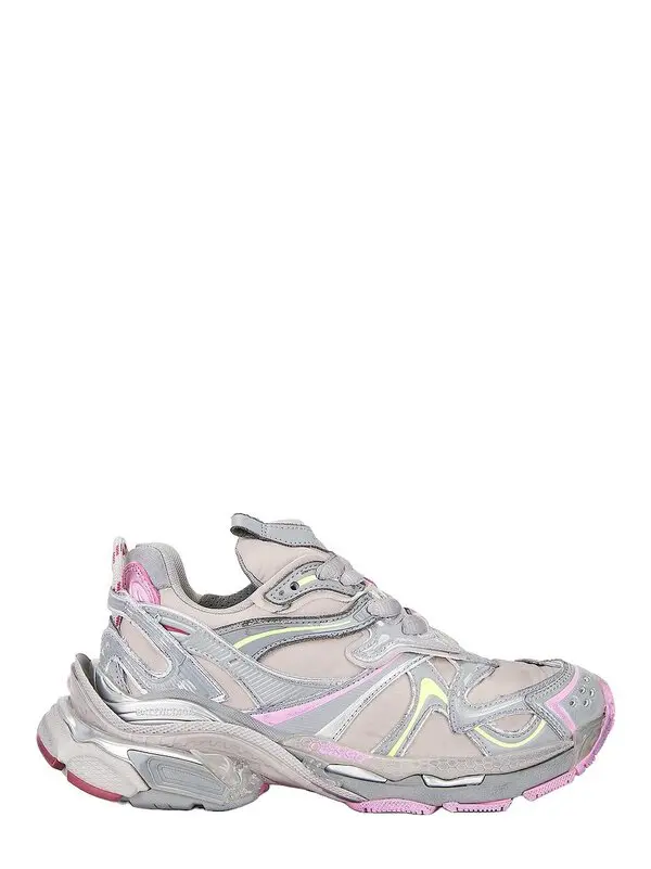 Balenciaga Runner 2 Sneaker - Beige  Grey  Yellow  & Pink