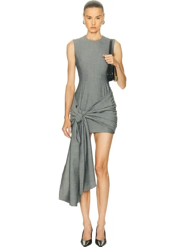 Beaufille Sash Dress - Grey Melange