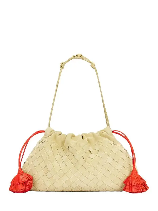 Bottega Veneta Soiree Dustbag - Tapioca  Cherry Tomato  & Gold