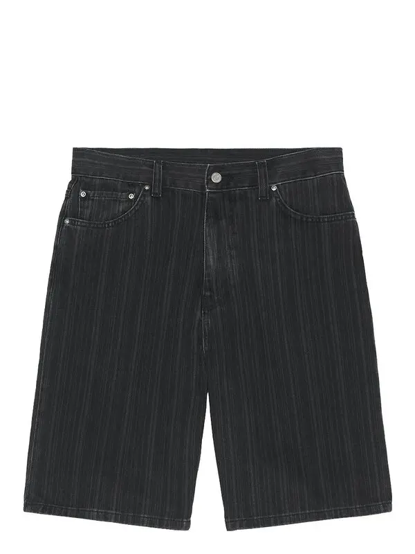 Carhartt Work In Progress Rylan Denim Short - Stone Washed Rylan Stripe & Black