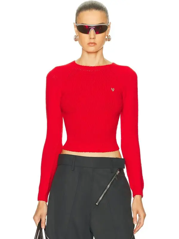 Acne Studios Koshi Crewneck Sweater - Bright Red