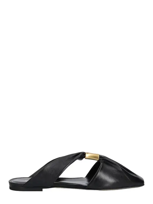 Emporio Armani Leather Sandals - Black