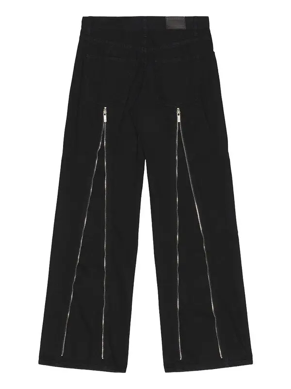 Helmut Lang Zip Carpenter Pant - Rinsed Black