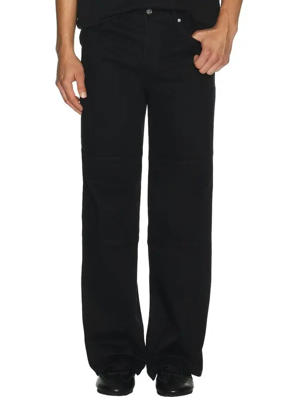 Helmut Lang Zip Carpenter Pant - Rinsed Black