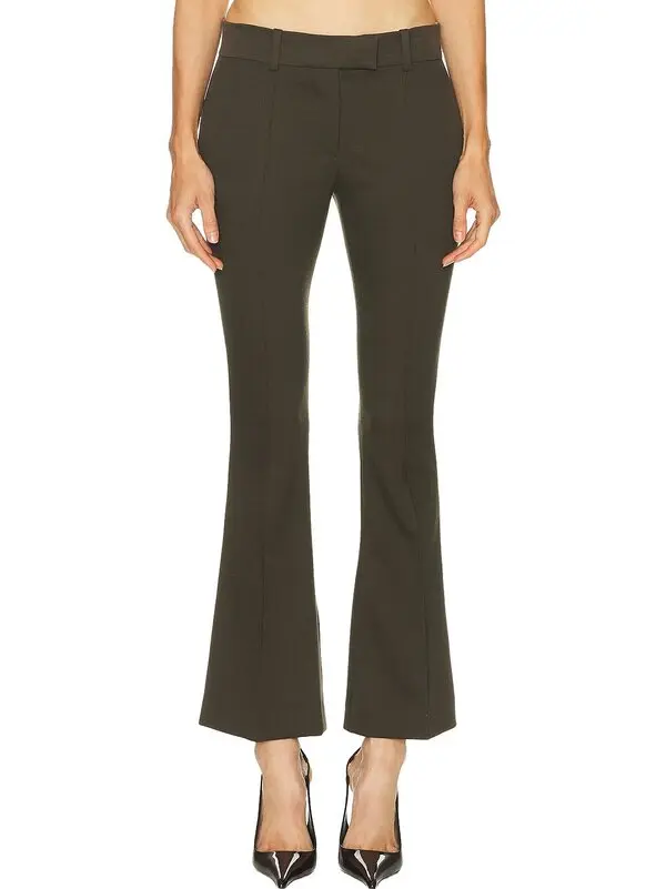 Attico Wool Long Pant - Brown
