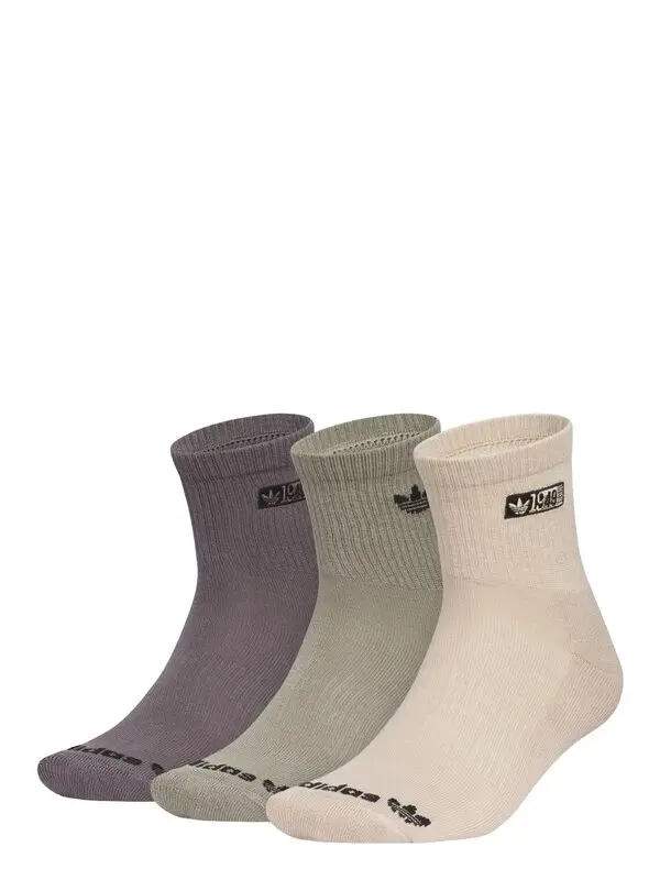 Adidas Originals Unfair Way 3-pack High Quarter Socks - Grey Strata / Silver