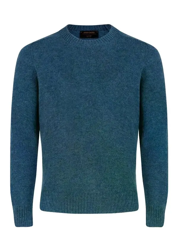 GRAN SASSO Crew-neck Wool Sweater - Blue