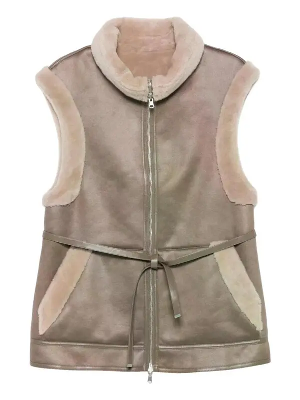 URBANCODE Fur-trimmed Vest - Grey