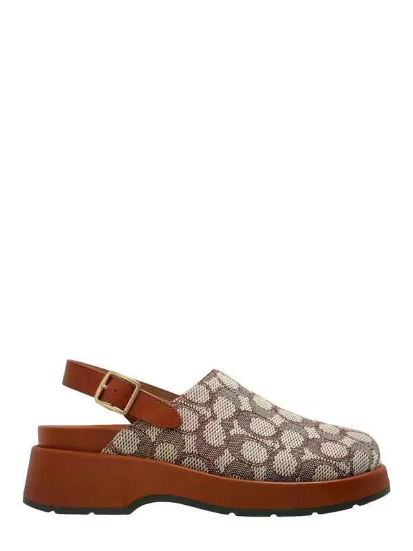 COACH Slingback Jacquard Flat Mules - Neutrals