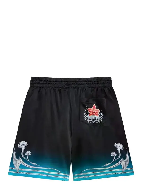 Casablanca Blades Mushroom-print Shorts - Black
