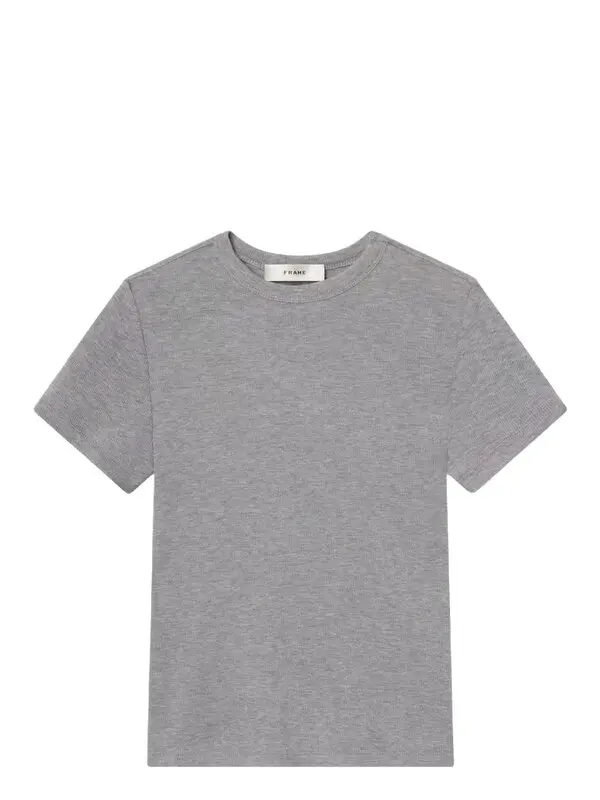 FRAME Ribbed Short-sleeve T-shirt - Grey