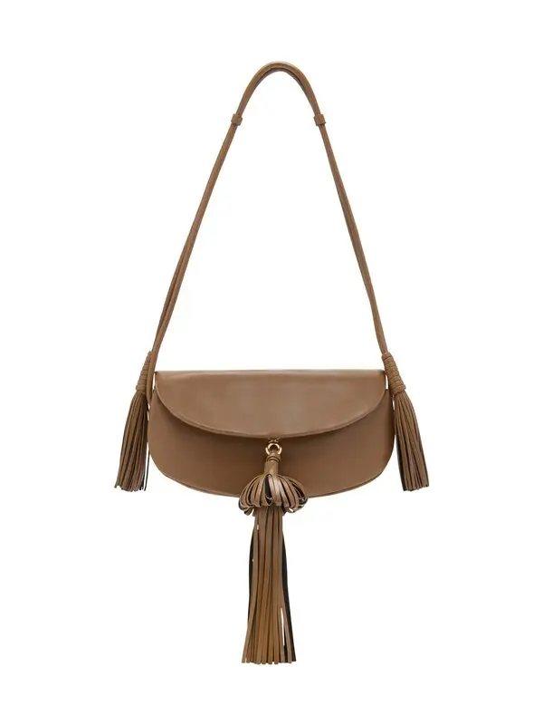 Ulla Johnson Paloma Tassel Flap Bag - Chestnut