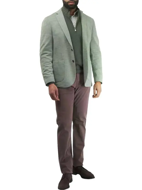 MAURIZIO BALDASSARI Patch-pocket Wool Blazer - Green