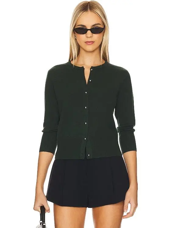 Vince Metal Button Cardigan - Forest