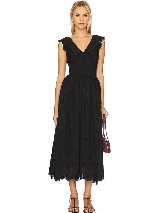 Tularosa Sofie Midi Dress - Black