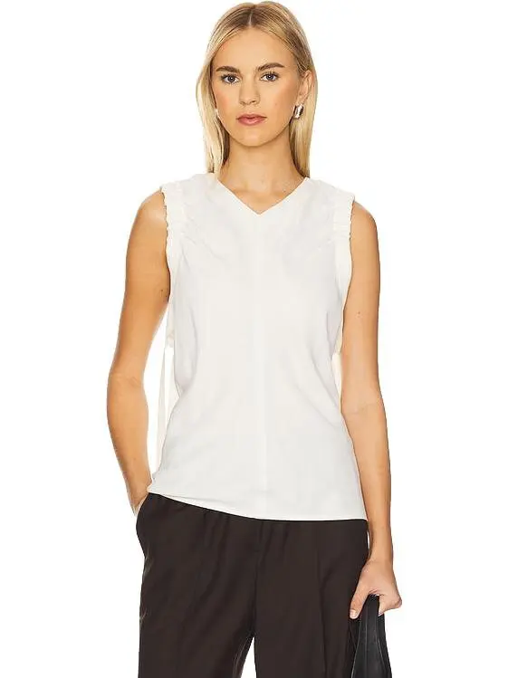 Helmut Lang Ah Ruched Top - Ivory