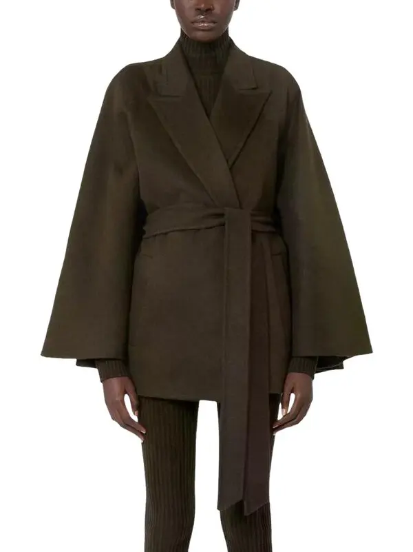 Max Mara Belted Coat - Green
