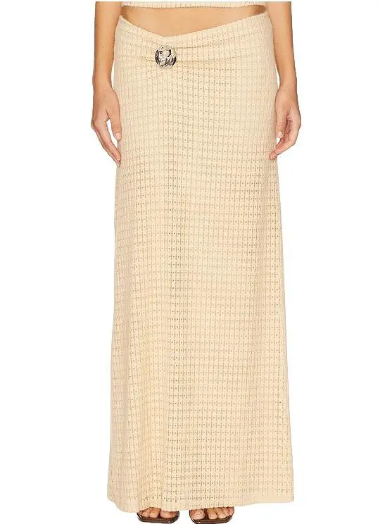 Lioness In Your Dreams Knit Skirt - Oyster