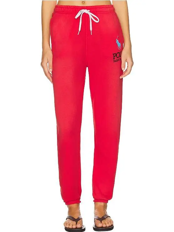 Polo Ralph Lauren Big Pony Fleece Sweatpant - Deep Orangey Red