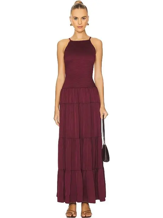 WeWoreWhat Smocked Drop Waist Maxi Dress - Plum