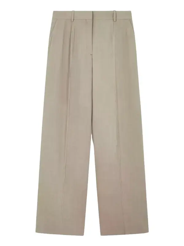 TOTEME Zip-fly Palazzo Pants - Neutrals