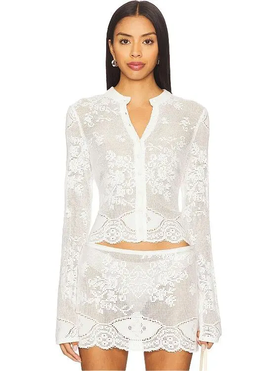 With Jéan Belinda Top - White Lace