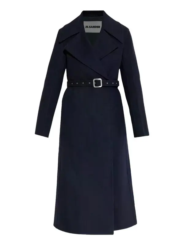 JIL SANDER Belted Coat - Blue