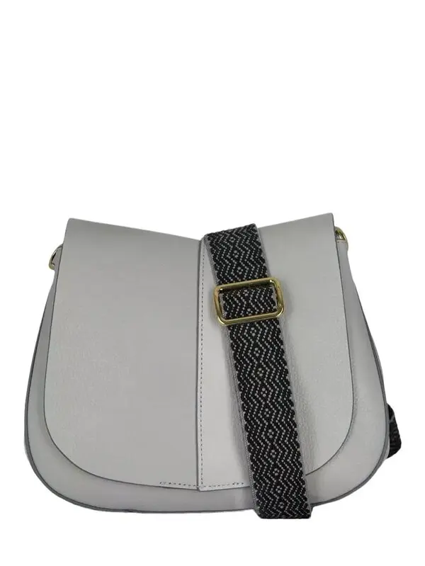 GIANNI CHIARINI Helena Round Textured-leather Shoulder Bag - Grey