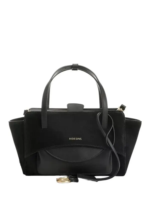 HIDESINS Flap Suede Tote - Black