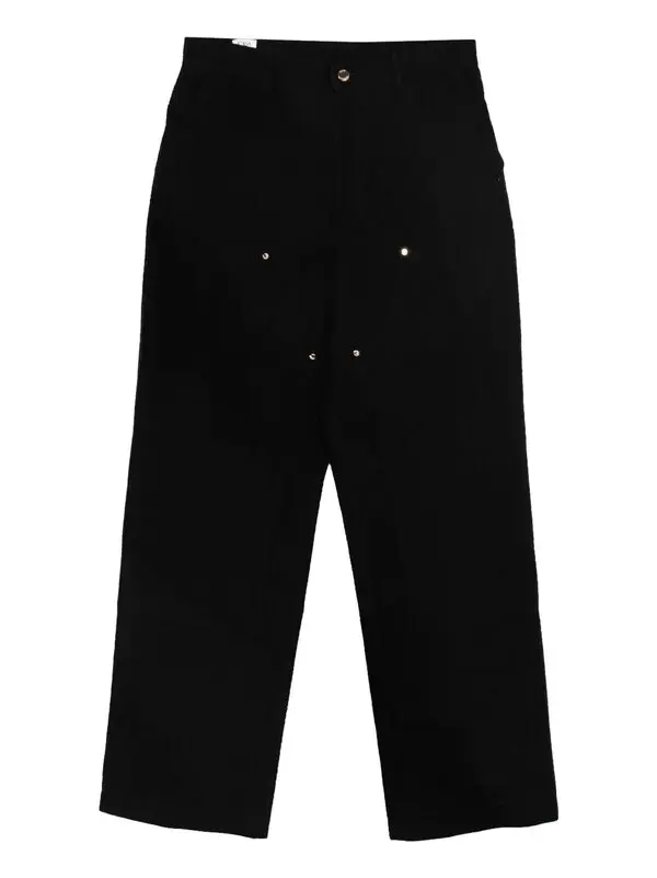 Casablanca Jacquard Cargo Trousers - Black