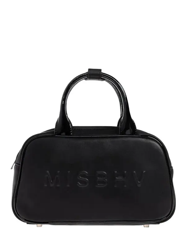 MISBHV Embossed Logo Top-handle Tote - Black