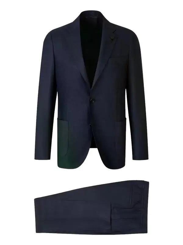 LARDINI Drawstring-cuff Suit - Blue