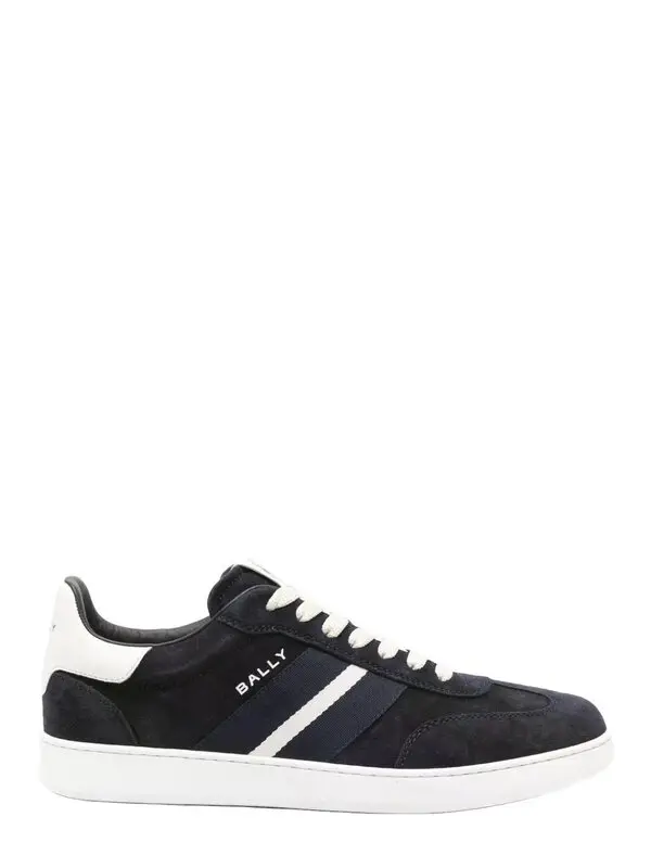 Bally Logo-print Suede Sneakers - Blue