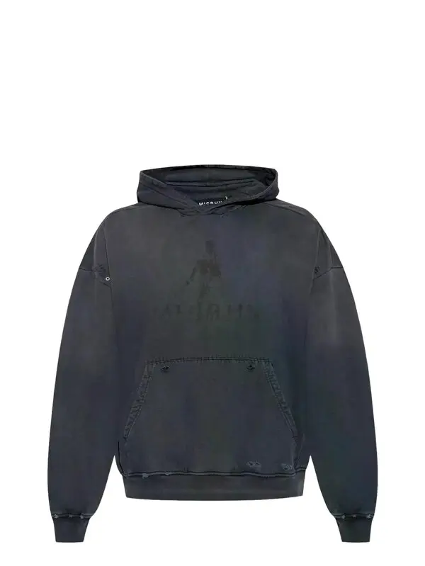 MISBHV Graphic-print Distressed Hoodie - Black